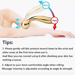 SUPANT V Facial Roller Massager, Reduce Wrinkles in Neck and Eyes, Massage for Lymphatic Drainage, Face Lifting, Reduce Puffiness, Skin Tightening & Collagen Production, Clear Toxins