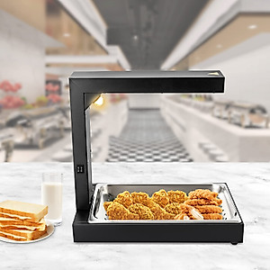 French Fry Warmer Commercial Heat Lamp for Chickens Stainless Steel Food Heat Light Warming Dump Station Food Warmer for Chips Churros Fried Food