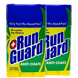 Anti-Chafing Stick - Made with 100% Plant-Based Ingredients Plus Beeswax. Works for All Distance Runners from 5K Walks/Runs to 100 Mile Ultra Marathons (1.4oz Pack of 2)
