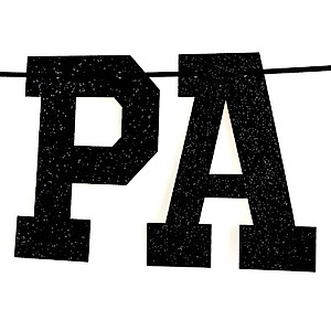 Future PA Banner - Congrats Physician Assistant Bunting Sign, Medical School/Nursing School Graduation Party Decorations Supplies, Black Glitter