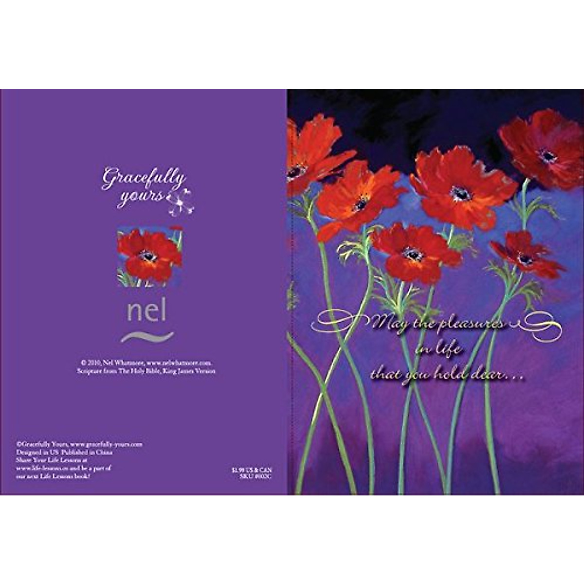 Gracefully Yours Blooming Wishes Birthday Greeting Cards featuring Nel Whatmore, 12, 4 designs/3 each with Inspirational Message