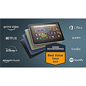 Fire HD 10 tablet, 10.1", 1080p Full HD, 32 GB, latest model (2021 release), Olive, without lockscreen ads