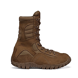 B Belleville Arm Your Feet Sabre 533 8 Inch Hot Weather Hybrid Combat Boots for Men - US Navy Army/Air Force Leather with Vibram Ibex Outsole (11 W, Coyote Brown)