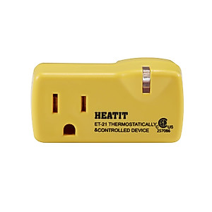 HEATIT ET-21 2-Piece Set Freeze Thermostatically Controlled Outlet On at 38F /Off at 50F