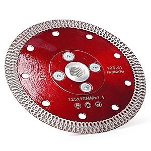Casaverde 5 in Super Thin Diamond Porcelain Saw Blades Tiles Blades with Arbor 5/8“-11 Flange for Cutting Porcelain Tiles Granite Marbles(F-SX-5)