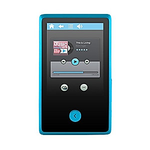 Ematic 8GB MP3 Video Player with FM Tuner, Voice Recorder, Bluetooth, 2.4-inch Touch Screen and SD Slot, Blue