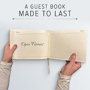 Gallery Leather Guest Book Acadia Black 7"x9"