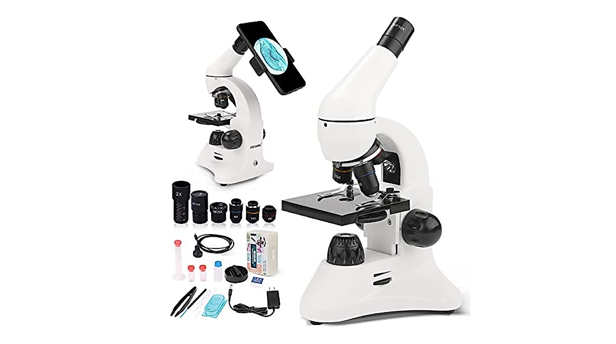 Microscope for Adults and Students - 40X-2000X Magnification with Phone ...