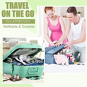 18 Pack Travel Bottles Set for Toiletries, TSA Approved Refillable Toiletry Containers Leak Proof Squeezable Silicone Travel Bottles Kit for Shampoo Conditioner Lotion Body Wash (2oz/3oz)