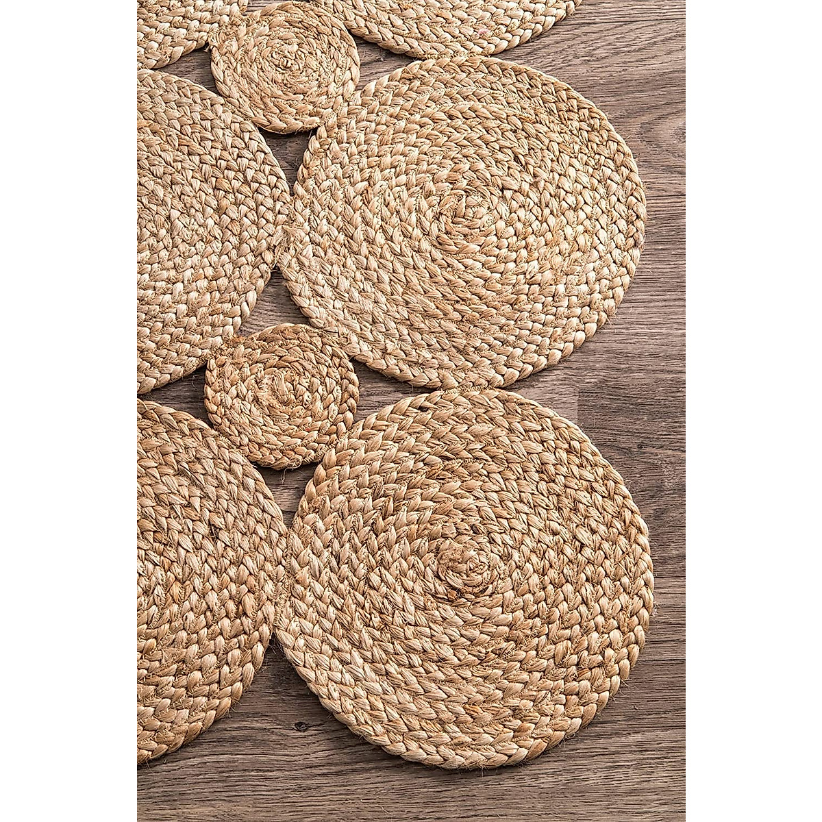 Arise Export Braided Rugs, Decorative Pattern Area Rug, Stain Resistant Natural Beige Floor, Entrance Farm House Rug, Natural Beige (2'X3' Feet)