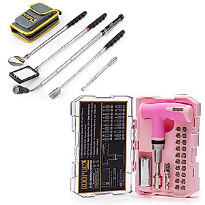 3/8'' Drive Universal Socket Tool Set 25-piece (A) and Magnetic Pickup Tool Set 5-piece (B)