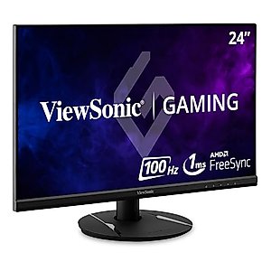 ViewSonic VX2416 24 Inch 1080p 1ms 100Hz Gaming Monitor with IPS Panel, FreeSync, Eye Care, HDMI and DisplayPort