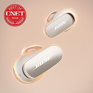 Bose QuietComfort Ultra Wireless Noise Cancelling Earbuds, Bluetooth Noise Cancelling Earbuds with Spatial Audio and World-Class Noise Cancellation, White Smoke