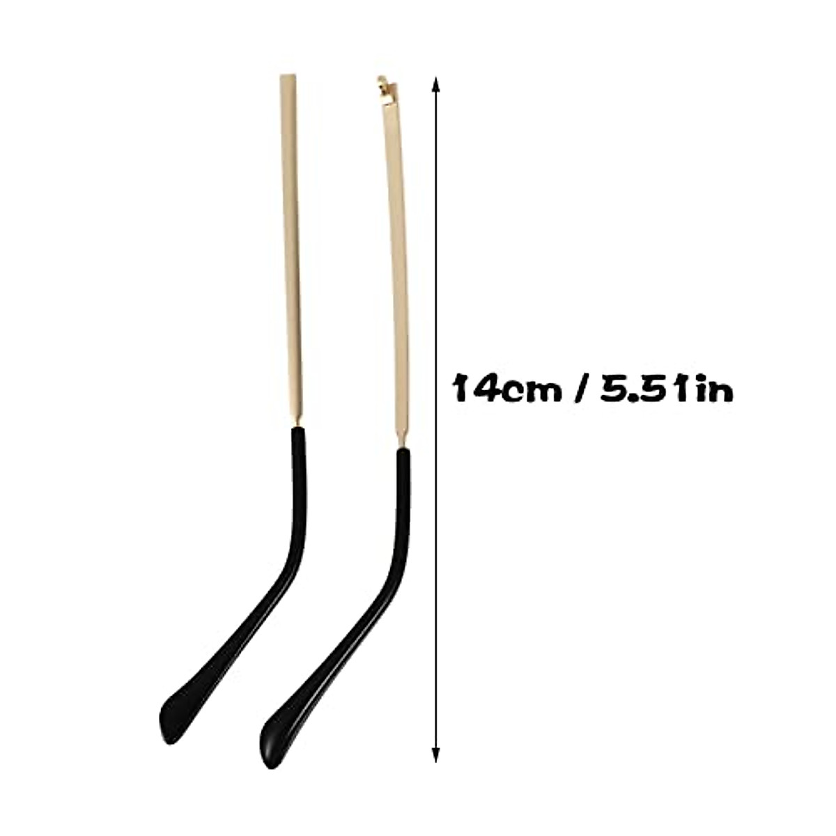 ULTECHNOVO Eyeglass Temple Arms Glasses Repair Kit 1 Pair Metal Glasses Temple Sunglasses Arm Eyewear Frame Temple Replacement Eyeglass Nose Pads Eyeglasses Replacement Arms