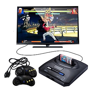 Xspeedonline 2Pcs Black 6-Button Wired Game Controller for SEGA Genesis, Gamed Joystick for Nintendo SNES