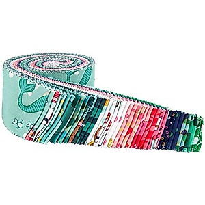 Melissa Mortenson Ahoy! Mermaids Rolie Polie 40 2.5-inch Strips Jelly Roll Riley Blake RP-10340-40