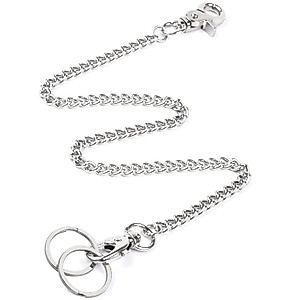 Wisdompro Wallet Chain, 16 inch Heavy Duty Pocket Keychain with Lobster Clasps and 2 Keyrings for Keys, Wallet, Jeans, Pants, Belt Loop, Purse and Handbag
