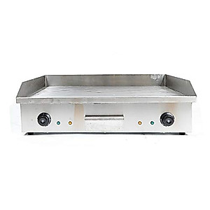 Commercial Electric Griddle, 4400W Countertop Flat Top Grill Dual Control Heavy Duty Stainless Steel Teppanyaki Griddle with Adjustable Temp Control 122°F-572°F 28.6"x15.7"