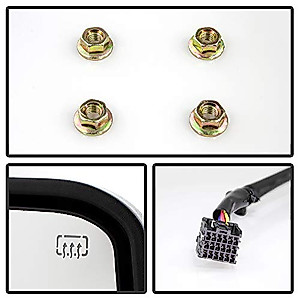 Acanii - Telescoping Power Heat Smoke LED Cargo Towing Mirrors Pair For 2014-2018 Chevy Silverado Sierra 2015 2016 2017