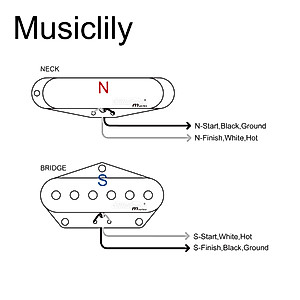 Wilkinson Low Gauss Nashville Sound Ceramic Guitar Single Coil Telecaster Pickups Set for Tele Style Electric Guitar