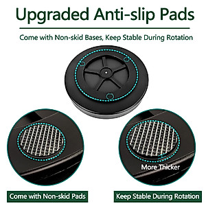 Lazy Susan Organizer, SIMCAS Non-Skid Stainless Spice Rack, Lazy Susan Turntable for Cabinet, Spice Organizer for Kitchen Refrigerator and Countertop, Cabinet Organizer for Vanity & Bathroom, 12 inch