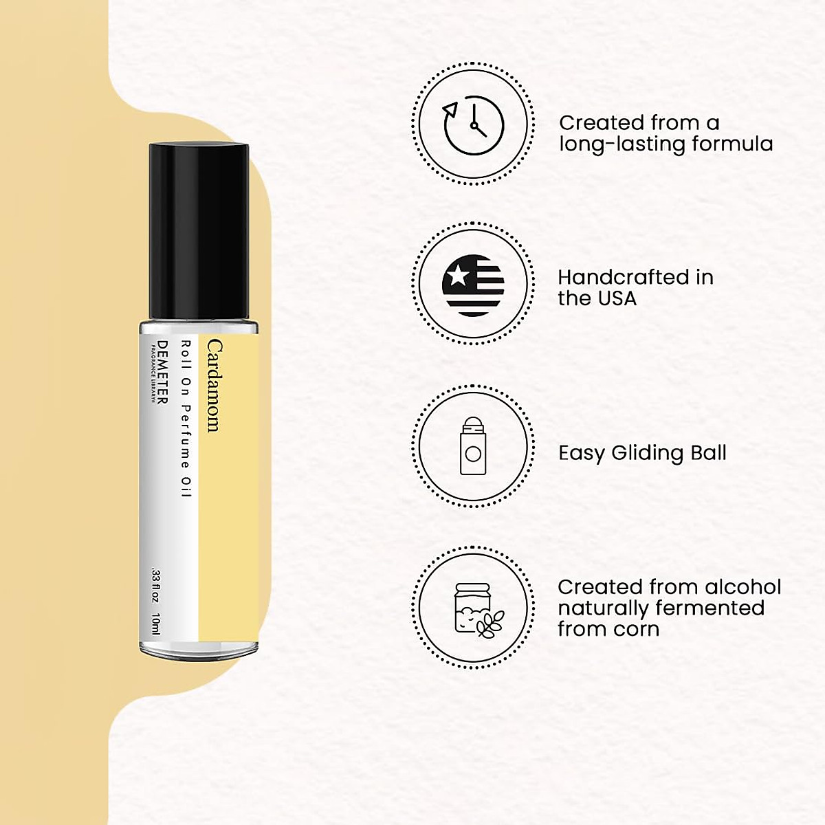 DEMETER Cardamom Roll On Perfume Oil, 0.33 Oz, Long-Lasting