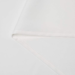 Amazon Basics Square Washable Polyester Fabric Tablecloth - 52" x 52", White, Pack of 2