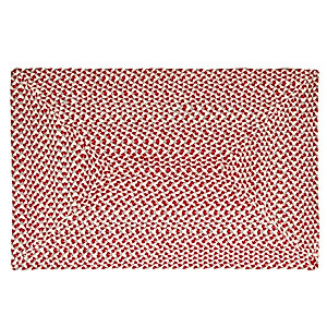 Super Area Rugs Tri-Color Cotton Farmhouse Braided Cotton Rug - Buffalo Check Red,White,Gray 4' x 6' Rectangle