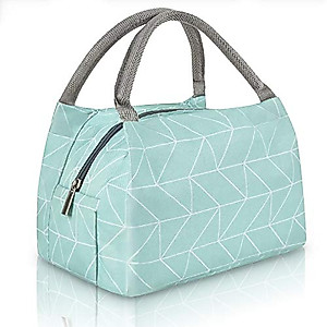 Cute Lunch Bag Insulated Lunch Tote Bag for Women Lunch Box Cooler Bag Insulated Lunch Bags for Women Work, Green Plaid
