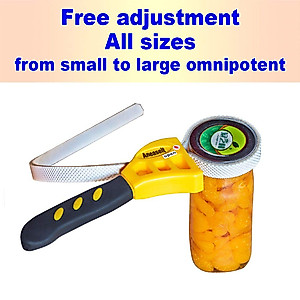 Aneaseit Silicone Jar or Bottle Lid Opener - Adjustable Strap Wrench for Opening Jars & Bottles - Cap Grip also for Replacing Water Filter Cartridges - Orange