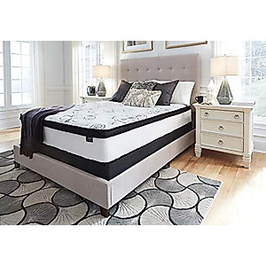 Signature Design by Ashley California King Size Chime 12 Inch Medium Firm Hybrid Mattress with Cooling Gel Memory Foam