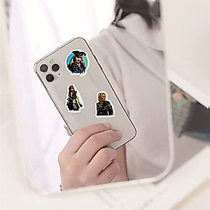 Pirates of the Caribbean Party Decorations,Birthday Party Supplies For Depp Pirate Hat Party Supplies Includes Banner - 12 Cake Toppers - 18 Balloons - 50 Pirates Stickers