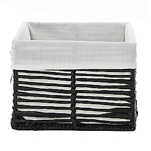 Home Zone Living Nursery Basket, 4-Pack, Black