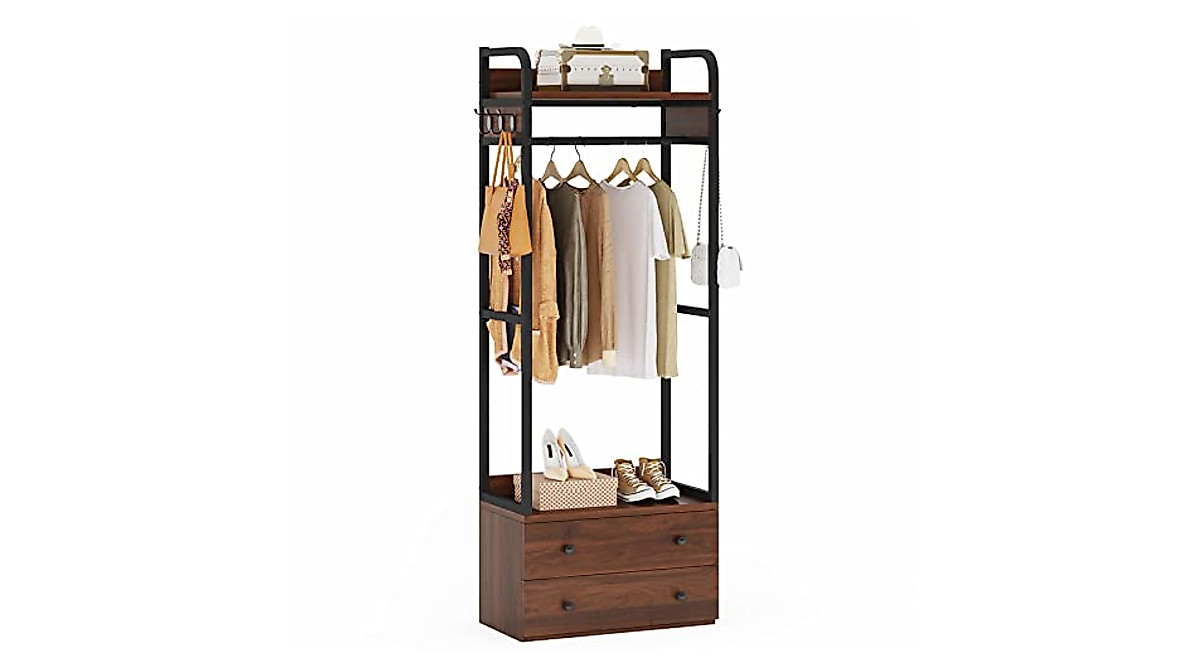 Tribesigns Freestanding Closet Organizer with Drawers