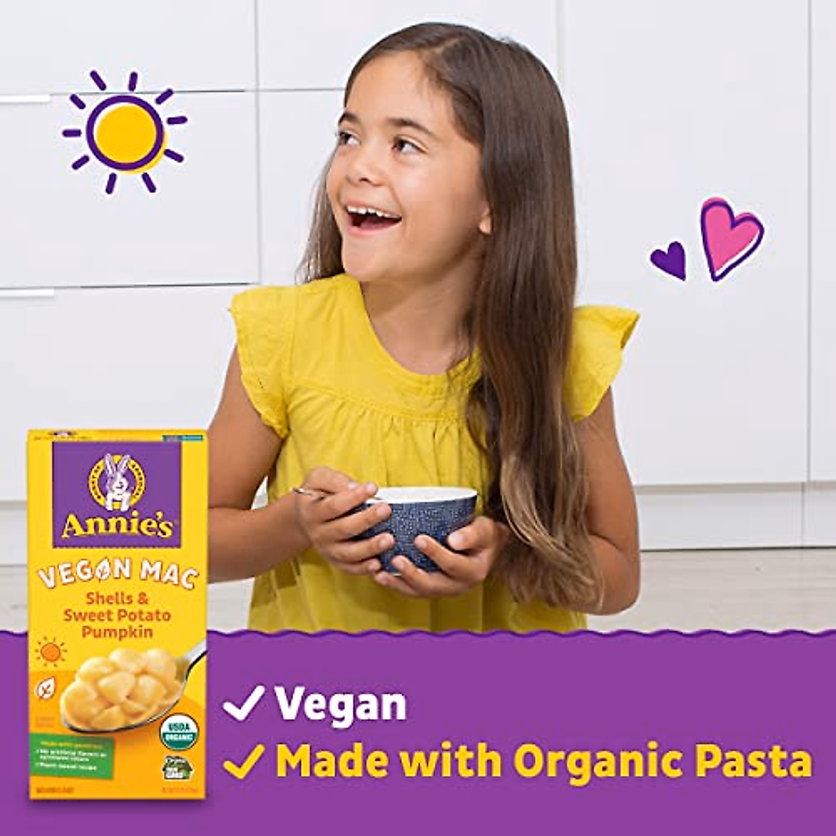 Annie's Organic Vegan Mac, Shells and Sweet Potato Pumpkin, 6 oz