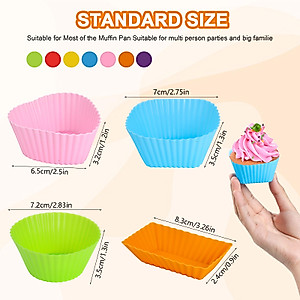 DGYJJZ Silicone Lunch Box Dividers Bento Box Accessories, Silicone Cupcake Liners with 10pcs Food Picks for Kids (30Pack)