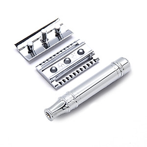 Edwin Jagger DES89BL Chrome Short DE Safety Razor (Closed Comb)