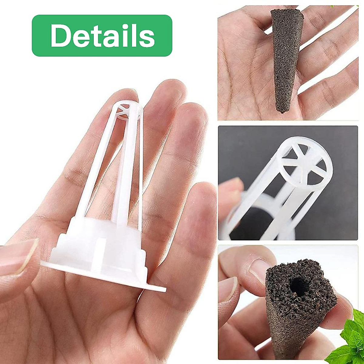 Lawdiey 30 Pack Grow Baskets, Replacement Grow Baskets Compatible with Hydroponic Growing System,Durable Plastic Plant Growing Containers