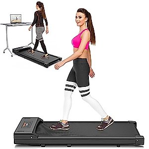 Walking Pad, Under Desk Treadmill for Office Home Use, LUBBYGIM Electric Treadmill Under Desk with Speed 0.5-5.0MPH, Portable Mini Treadmill in LED Display with Remote(2023NEW)