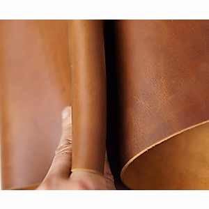 Bourbon Brown Tooling Leather Sheets 2.0mm Thick Finished Full Grain Cow Hide Leather Crafts Tooling Sewing Hobby Workshop Crafting Leather Square