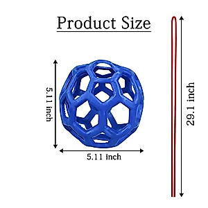 WishLotus Hay Feeder Ball, Horse Treat Ball Hanging Hay Feeder Toy to Have Fun and Relieve Stress, Horse Feed Ball to Improve Horse Digestion, Hay Ball for Horses, Sheep and Goats (Blue)