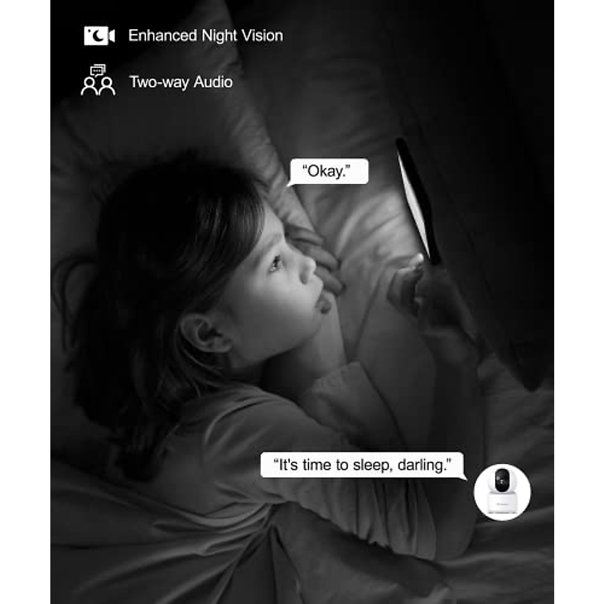 GALAYOU 2K Home Security Cameras, 2.4Ghz WiFi Cameras for Home Security, Baby Camera Monitor for Nursery/Elder/Nanny with Smart Motion Tracking and Phone App, Works with Alexa/Google Assistant 2Pack