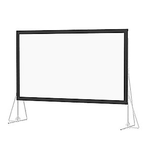 Dual Vision Heavy Duty Deluxe Fast Fold Complete Front and Rear Projection Screen - 6' x 8' Size: 10' x 18'