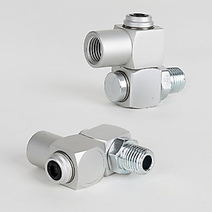 FYPower Air Hose Fittings, 3 Pieces 360 Degree Swivel Air Hose Connectors, 1/4" NPT Male and Female Threads Air Fittings