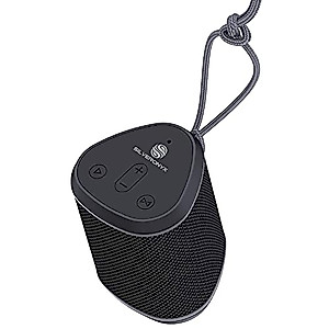 Bluetooth Speaker Portable Wireless Waterproof, from SilverOnyx, Loud Crystal Clear Stereo Sound, Rich Bass Subwoofer, Built-in Mic, IPX6 Rated Speakers, Perfect for Pool, Shower, Home, Travel - Black