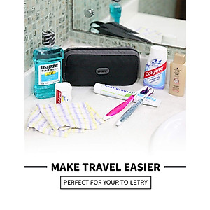 GOX Travel Toiletry Bag Dopp Kit Case for Men Multifunction Packing Organizer Pouch(Black)