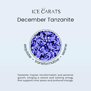 IceCarats 925 Sterling Silver Blue Tanzanite Diamond Ring Gemstone Band Size 6