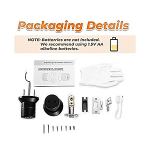 Keypad Door Knob Lock, Keyless Entry Door Lock with Anti-Slip Handle, Auto Lock, Waterproof Electronic Black Door Knob, Safe and Easy Installation for Home, Office, Hotel and Garage