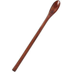 Honey Dipper Stick -Natural Wood Long Handle Spoons for Coffee, Tea Stirring Spoons -Dessert Iced Tea Cocktail Mixing Spoons for Home Kitchen -Chef Tasting Spoons