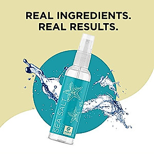 Volumizing Sea Salt Spray for Hair - Texturizing Beach Waves Spray & Hair Mist Curl Activator - Non Sticky Styling Beach Hair Spray for Men and Women with Nourishing Sea Kelp Extract and Argan Oil